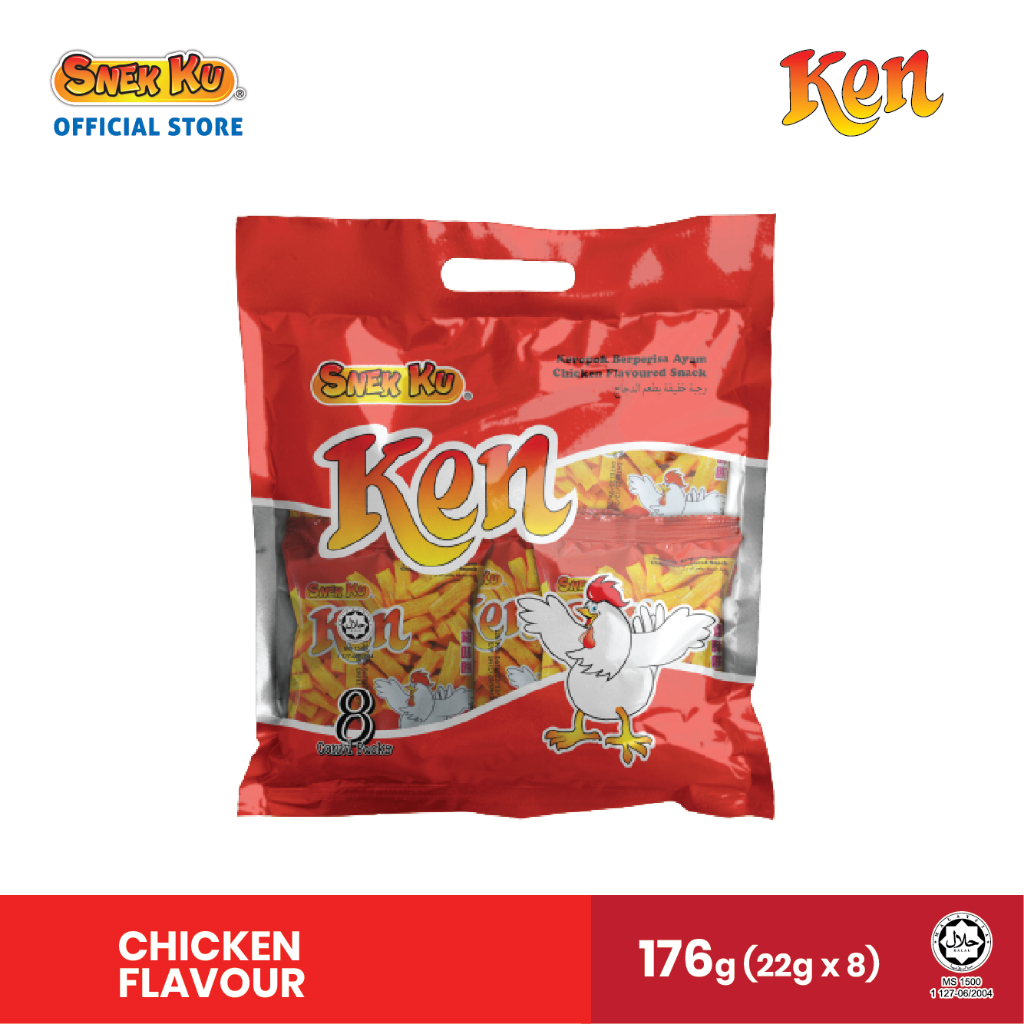 Snek Ku Ken Chicken Flavoured Snacks (22g x 8 pkts) | Shopee Malaysia