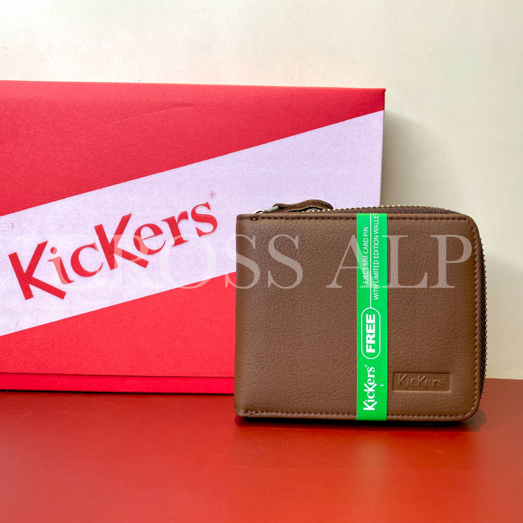 Kickers Short Zip Purse Wallet Original Genuine Leather With Free Eject ...