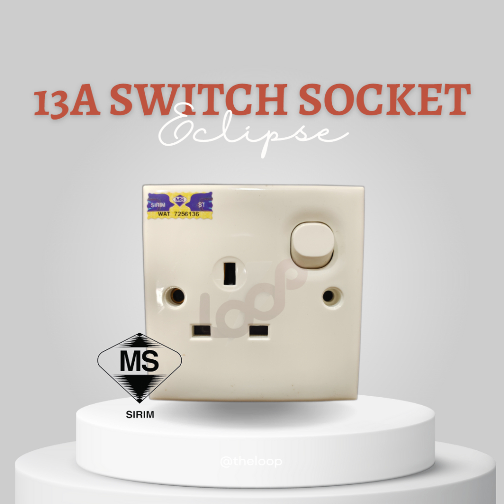 [READY STOCK] ECLIPSE 13A SWITCH SOCKET / SWITCH ELECTRIC SOCKET 13A | Shopee Malaysia