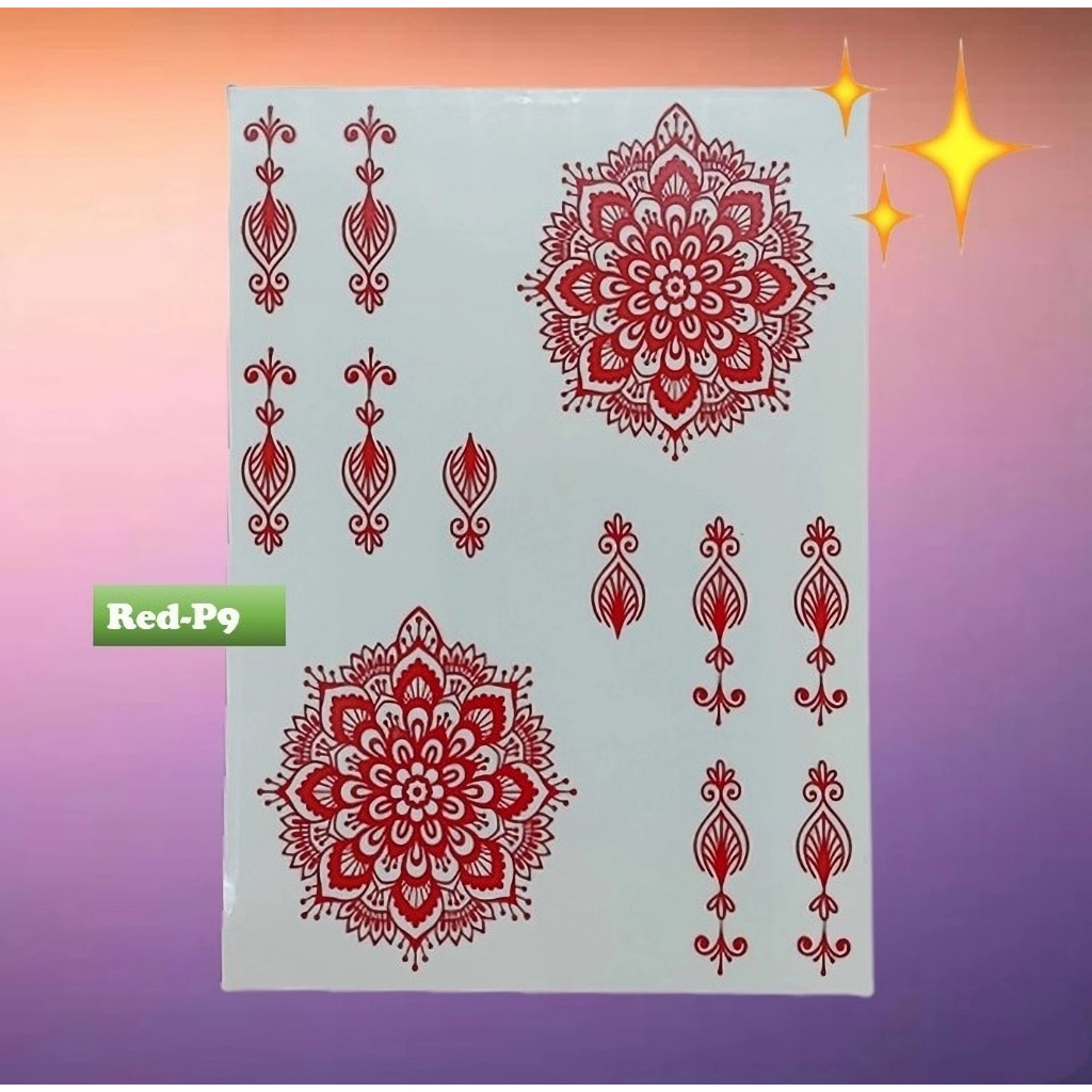 INAI 3D Pelekat HENNA Sticker inai viral Segera Pelekat Pengantin Inai ...
