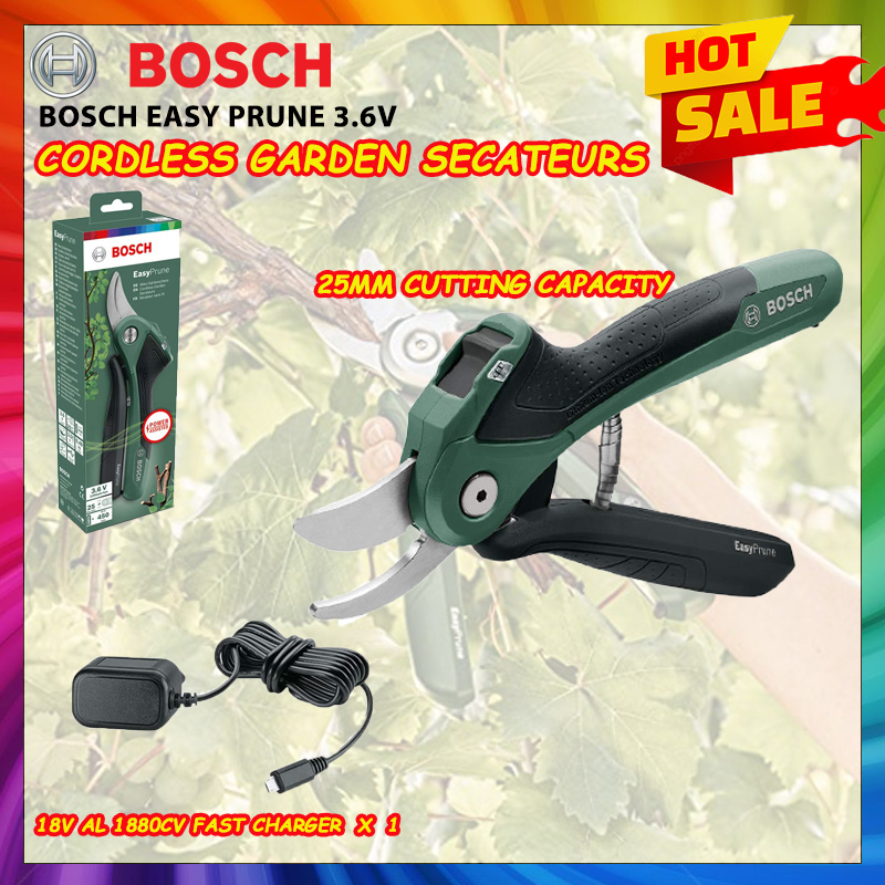 BOSCH CORDLESS GARDEN SECATEURS 3.6V EASY PRUNE | Shopee Malaysia