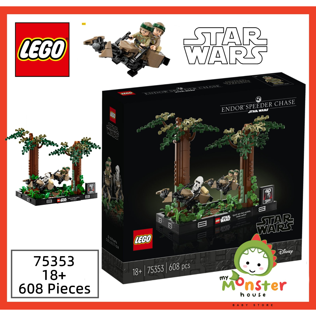 100% Original LEGO Star Wars 75353 Endor™ Speeder Chase Diorama ( 608 ...