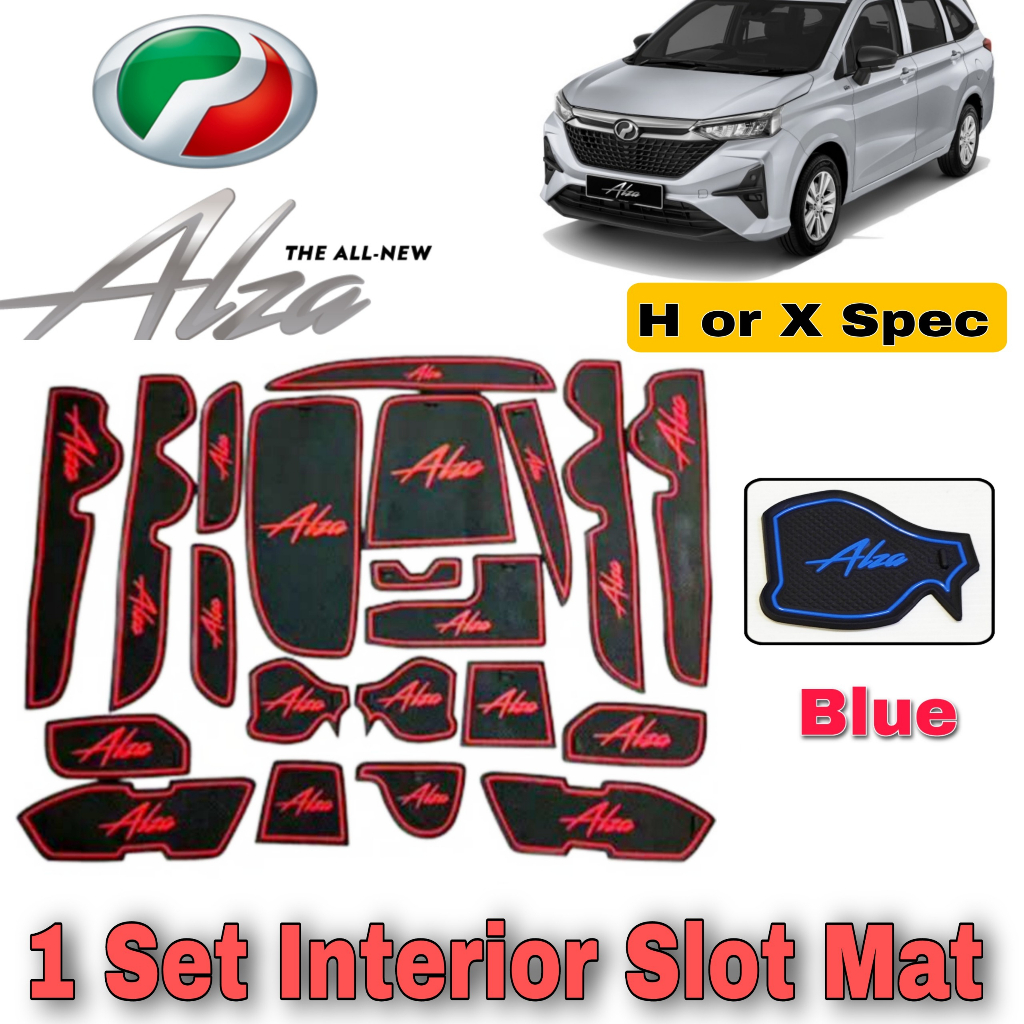 Perodua Axia 2023 /Alza Interior Slot Mat Storage Tank Mat 3 Colours ...