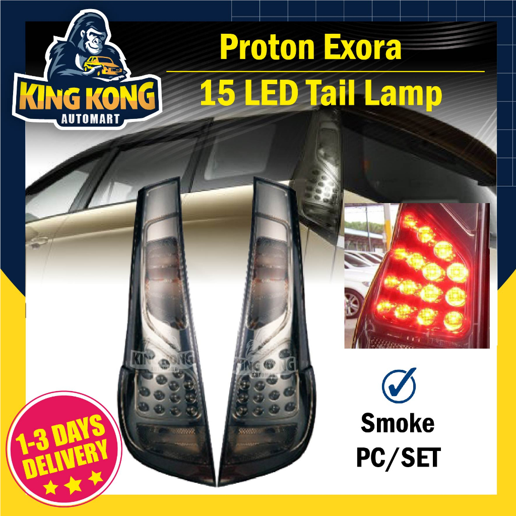 PROTON EXORA BOLD EXORA TAIL LAMP / LAMPU BELAKANG (15 LED) - RED/SMOKE ...