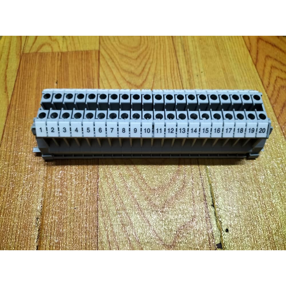 Power Distribution DIN Rail Terminal Block 10P 20P Connector 32A 41A 57A 800V UK2.5B UK5N UK6N ...