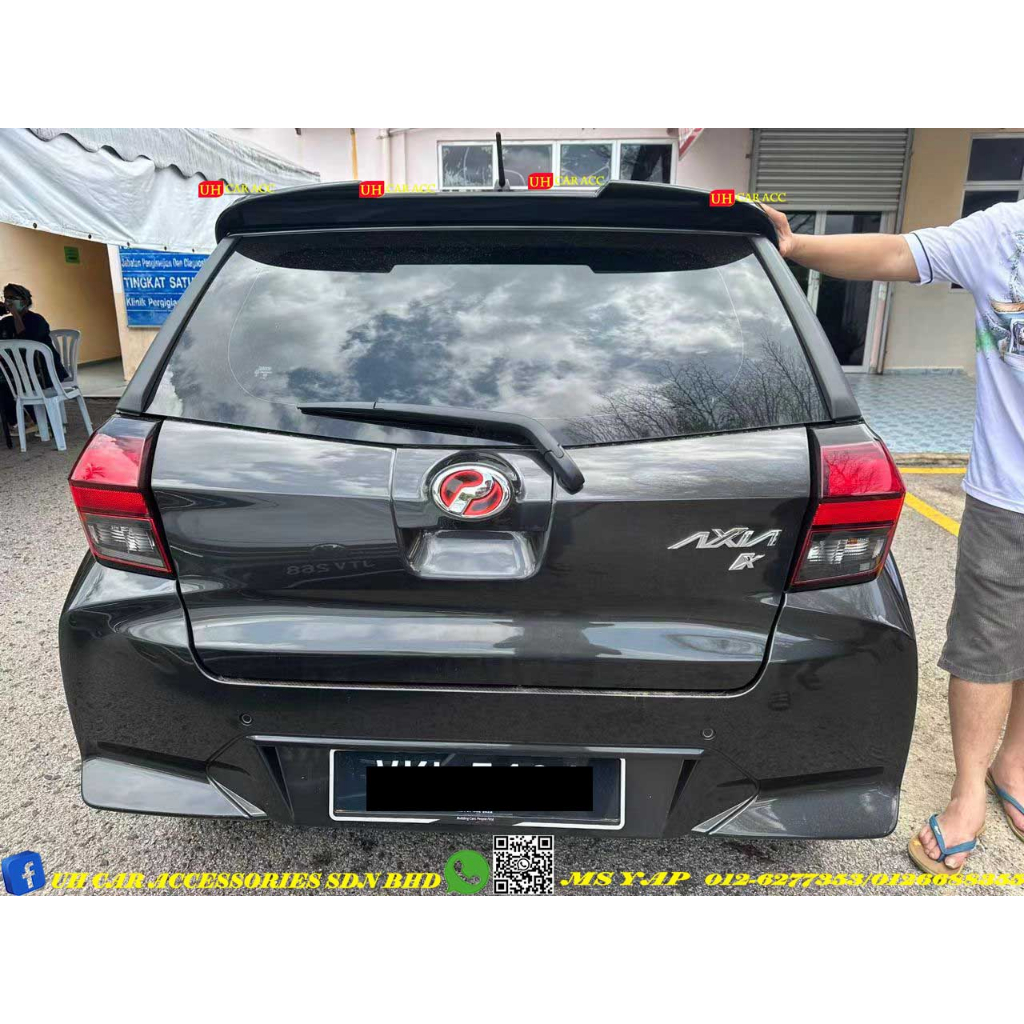 PERODUA AXIA 2023 2024 PSM DUCKTAIL ABS SPOILER WITH PAINT | Shopee ...