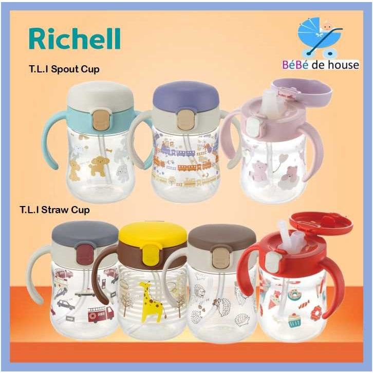 Richell TLI Baby Drinking Spout / Straw / 360 Rotated Drinkable Cup - 1 unit | Shopee Malaysia