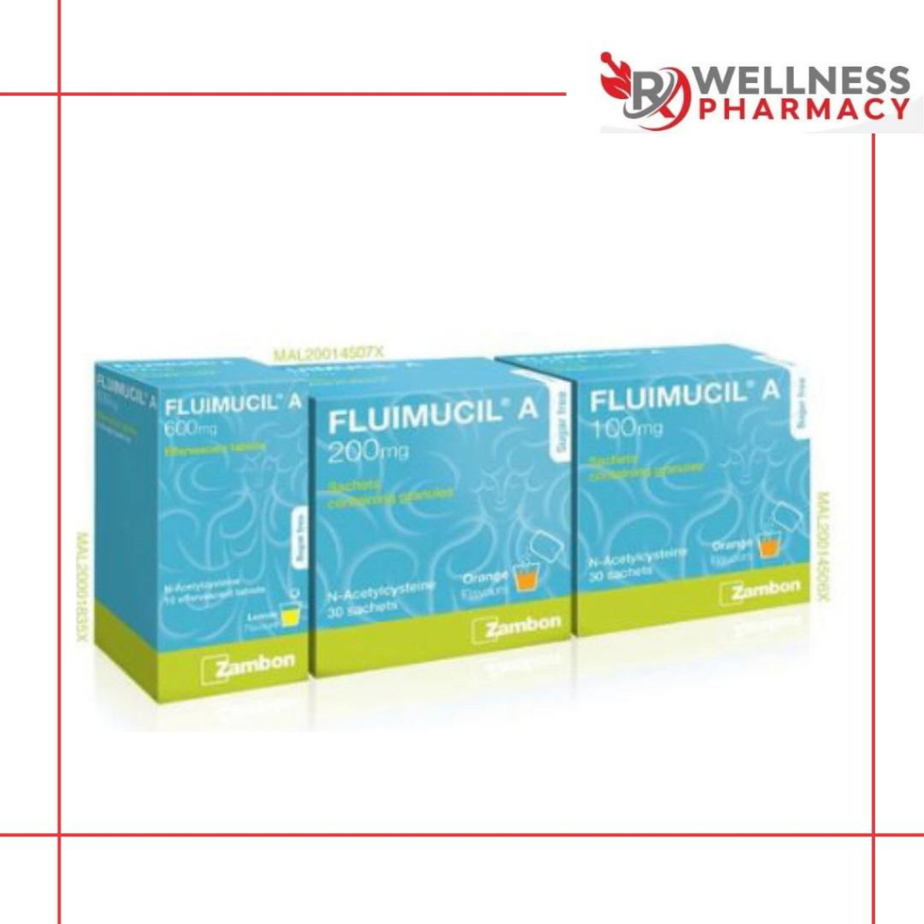 FLUIMUCIL A 600MG Effervescent Tab 10's/ FLUIMUCIL A 200MG 30'Sachet ...