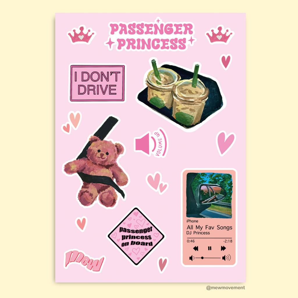 Passenger Princess Sticker Sheet, Stickers for Princesses, Journaling ...