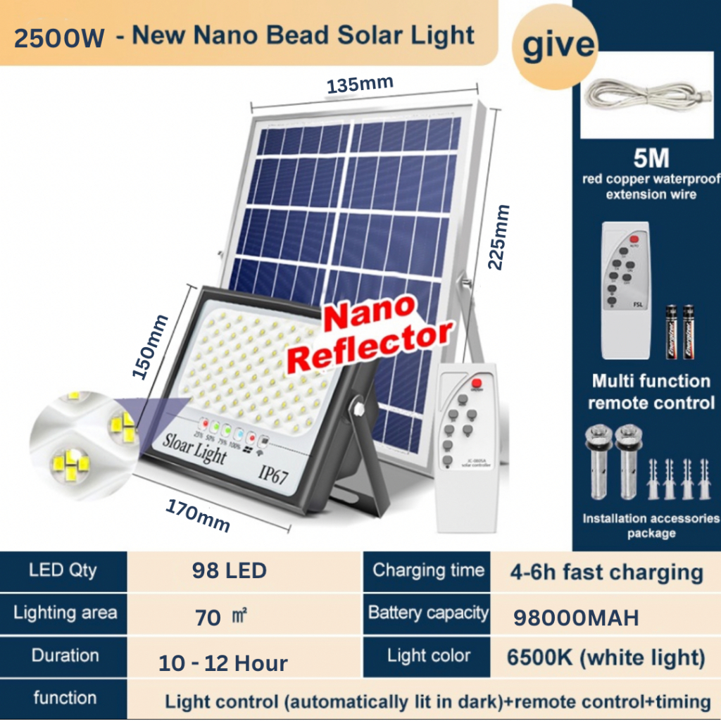 【ECO SOLAR S1 5year warranty】2000W-15000W Lampu Solar Light Outdoor ...
