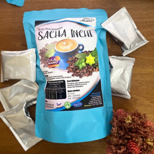 KOPI SACHA INCHI PREMIUM 15 Sachet Sacha Inchi + Gula NANO | Shopee ...