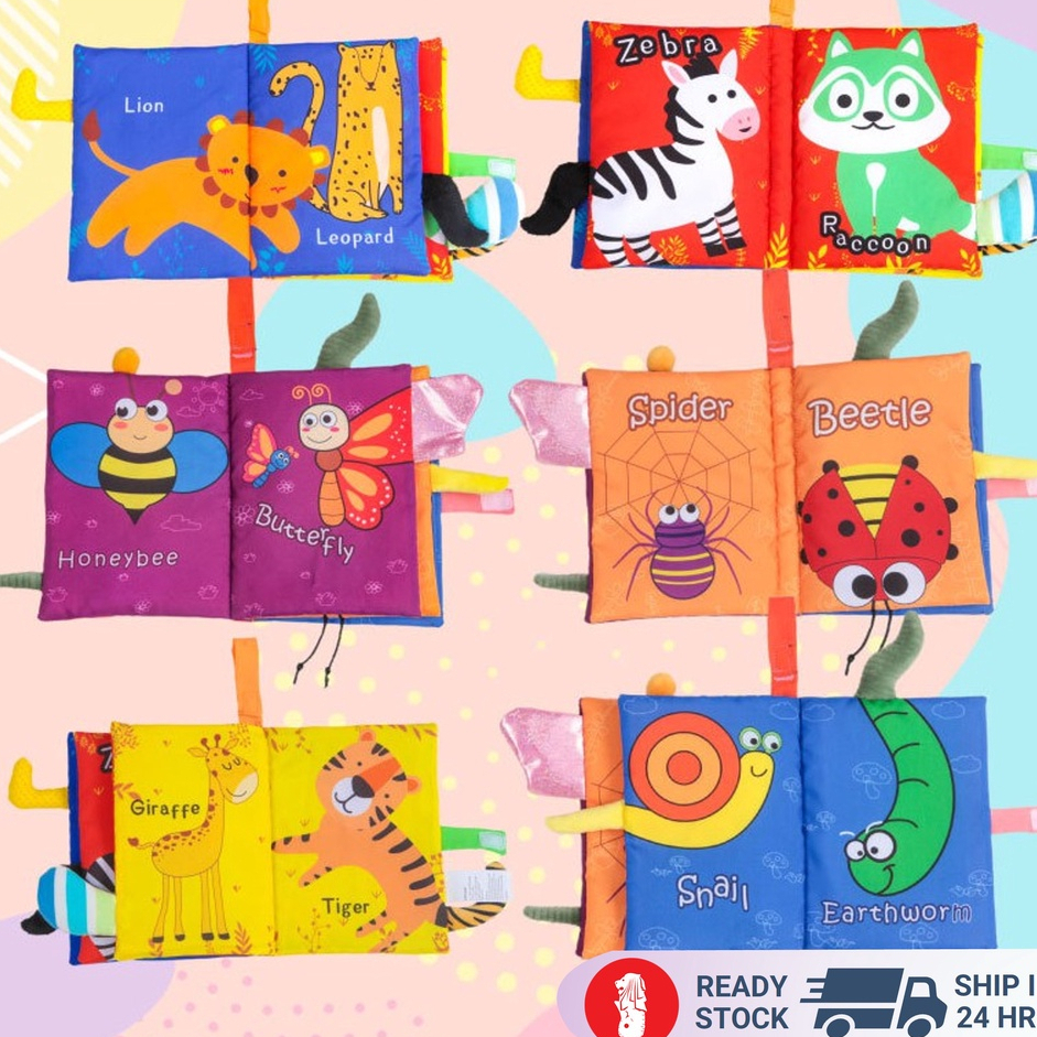 Baby Soft Books with Texture Tails, Fabric books for Early Learning ...