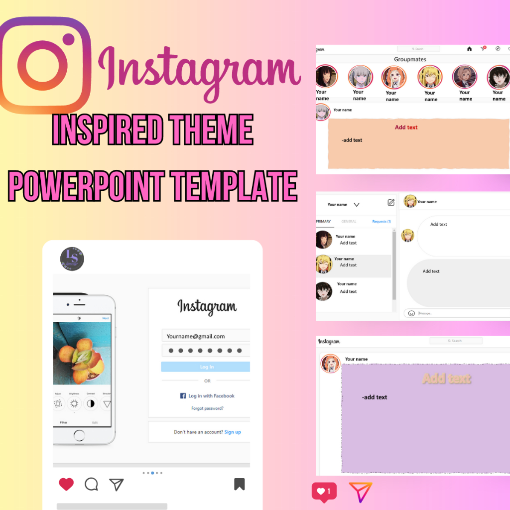INSTAGRAM INSPIRED THEME POWERPOINT TEMPLATE | Shopee Malaysia