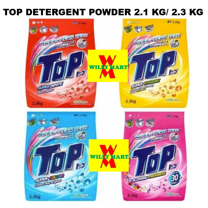 Top Detergent Powder Super Hygienic/ Super Color/ Super White [2.1kg ...