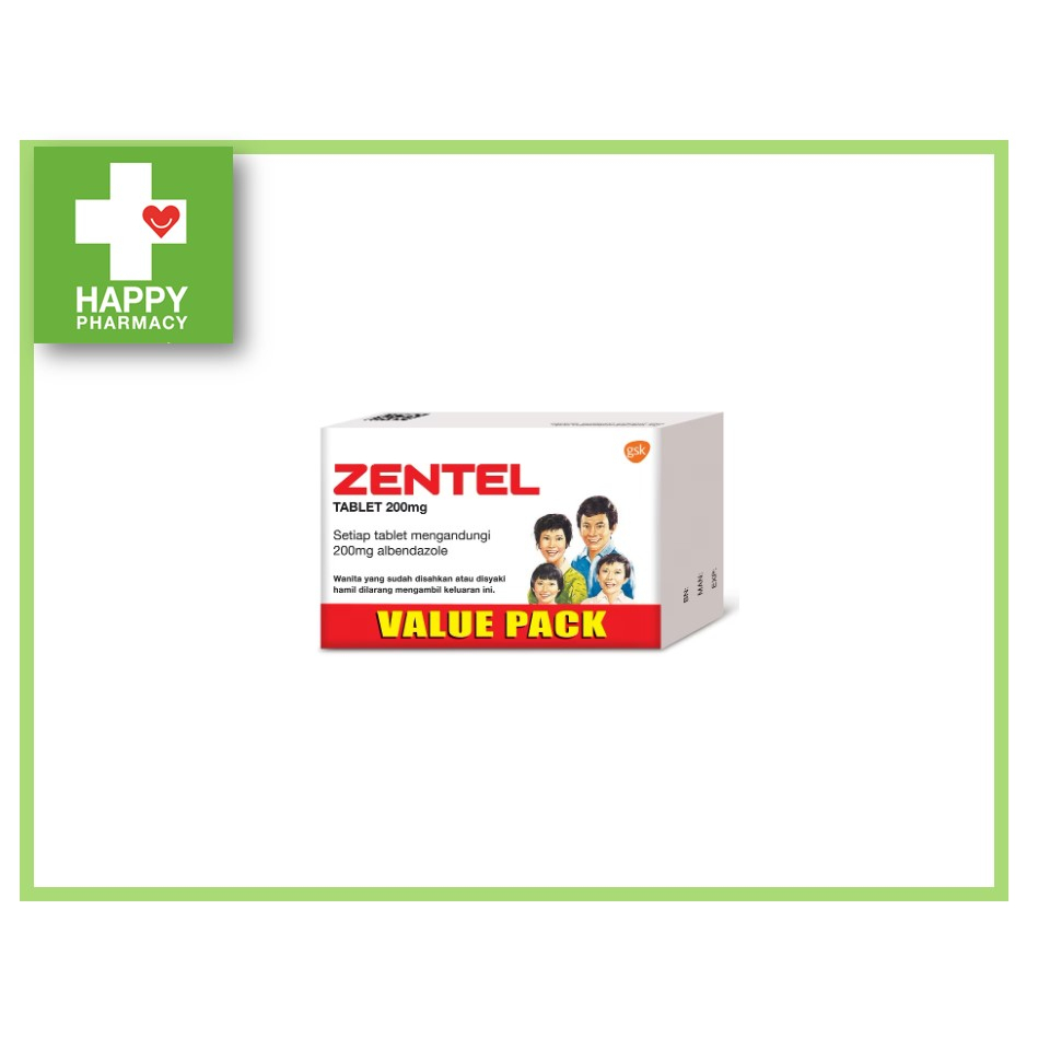 Zentel Tablets 2 X 2's Value Pack | Shopee Malaysia