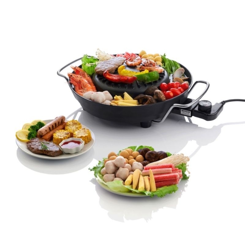 Pensonic 2 in 1 Thai BBQ Grill & Hotpot Steambot Cooker PSB131G ...
