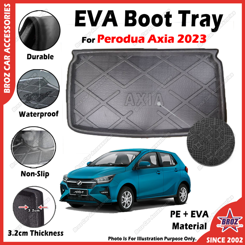 For Perodua Axia 2023 Axia NEW EVA Copolymer Car Boot Tray Trunk Tray ...