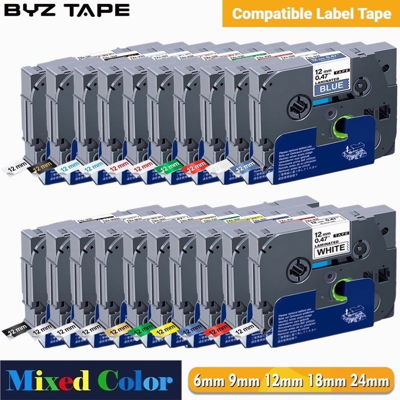 BYZ TAPE TZe131 TZe231 TZe241 TZe211 Laminated P Touch Label Tape for ...