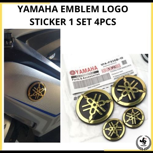(2 Besar 2 Kecil) 1 Set Sticker Logo Yamaha Emblem Y15ZR Y15 Y16 LC135 ...