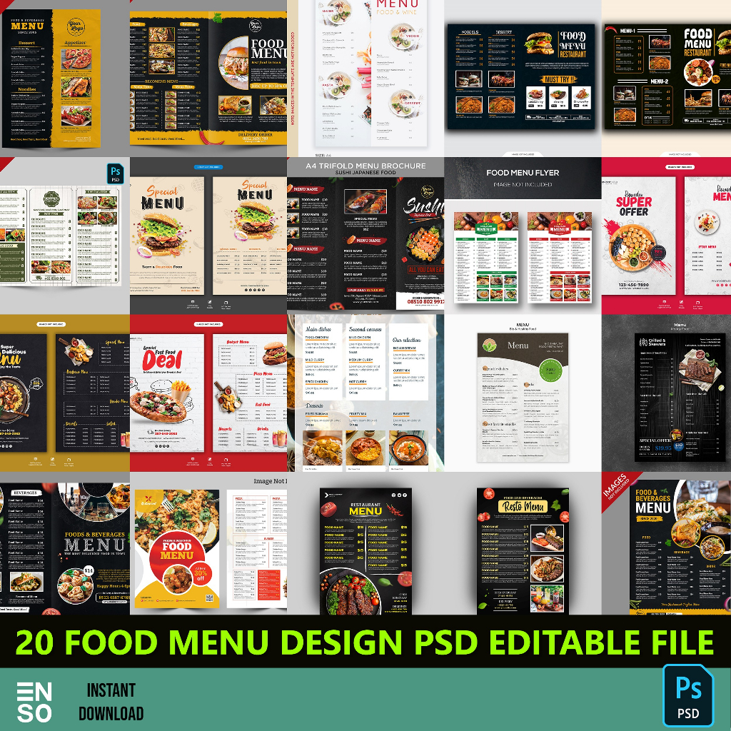 PSD Food Menu 20 Design PSD Files | High Quality Editable PSD Menu ...