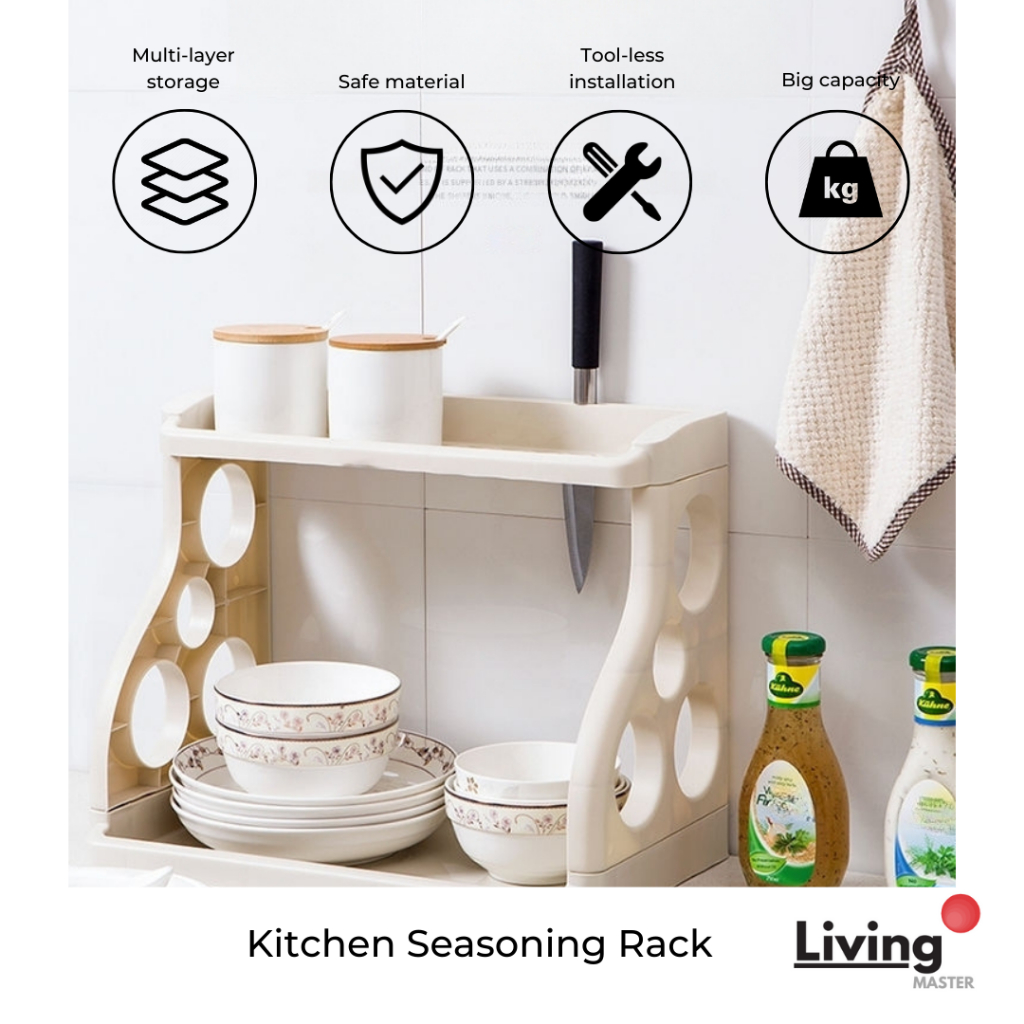 Kitchen Rack Organize Kitchen Supplies Storage Rack Two-Tier Shelf ...