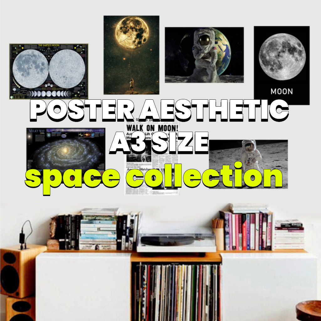 Poster Aesthetic Space Collections a3 size for wall decoration | Shopee ...