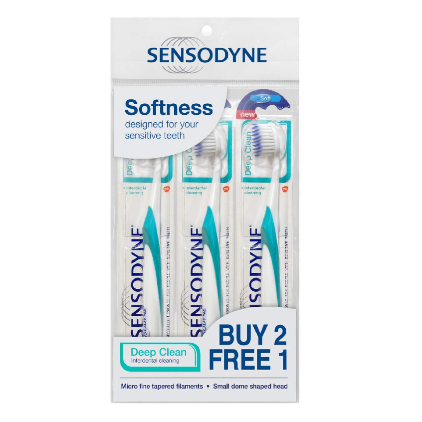 Sensodyne Toothbrush Deep Clean (Soft) 1's / 3's | Shopee Malaysia