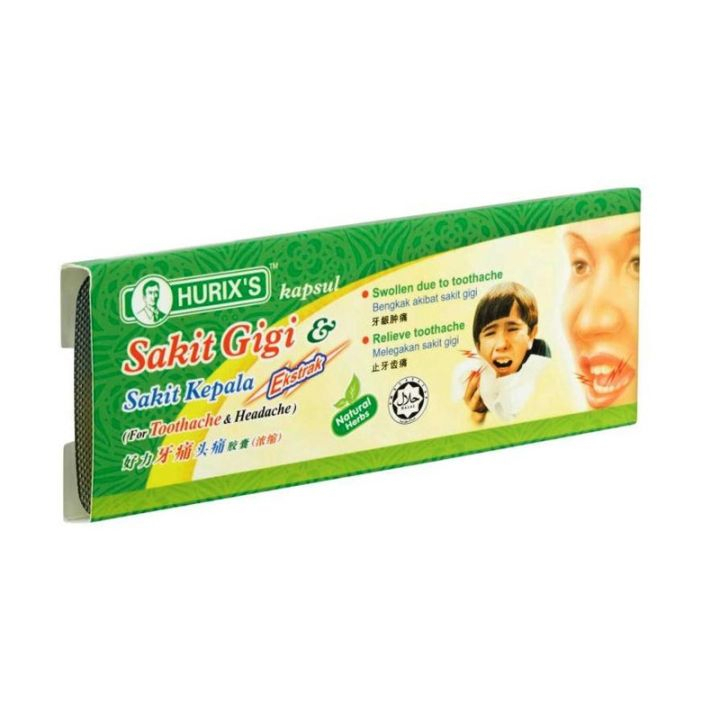Hurix's Toothache and Headache Capsules (6's) | Shopee Malaysia