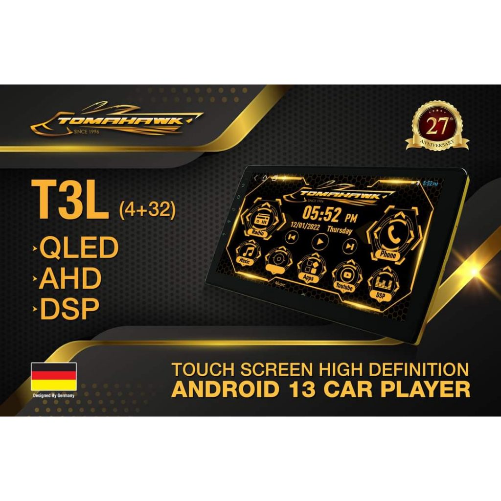 TOMAHAWK T3L 4GB RAM 32GB ROM AHD RDS DSP Android Player 4+32 Player | Shopee Malaysia
