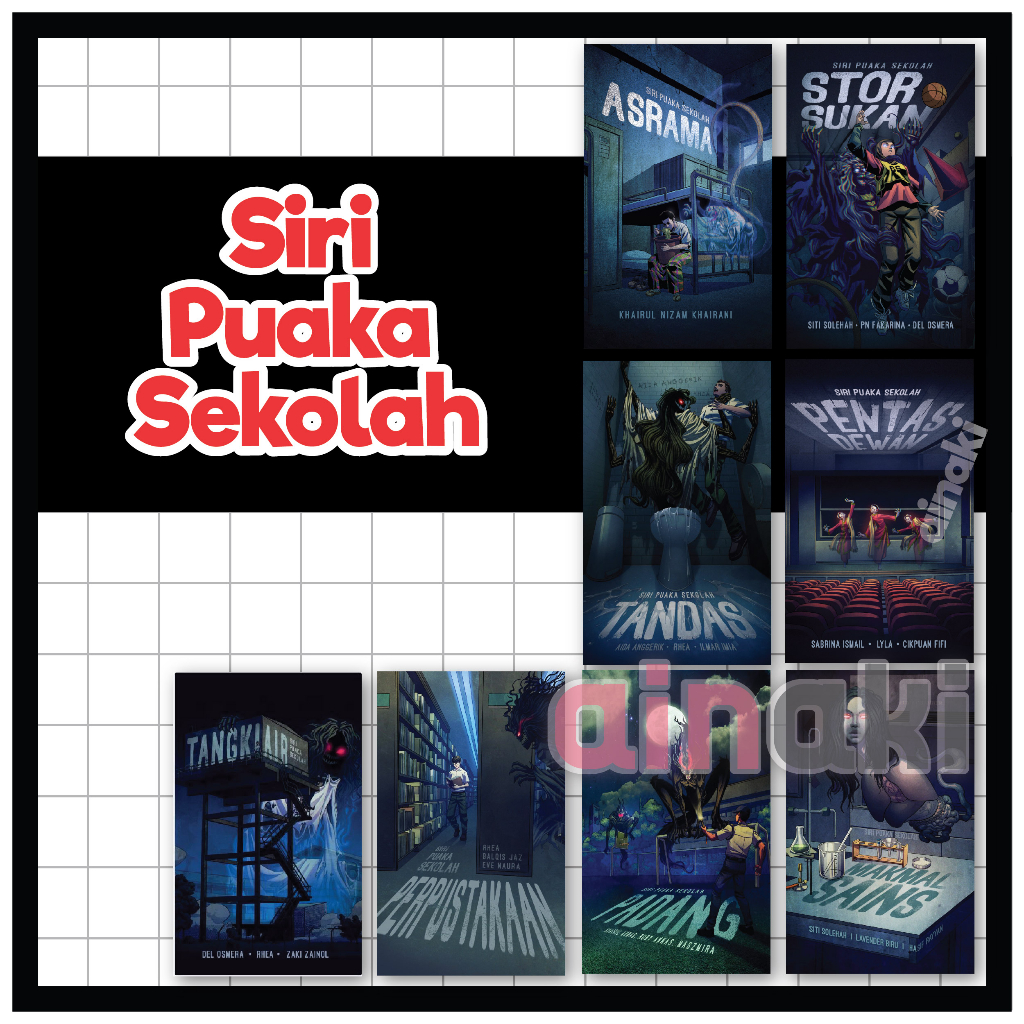 Novel Seram Siri Puaka Sekolah Stor Sukan Asrama Tandas Pentas Dewan Buku Cerita Hantu PENERBIT ...