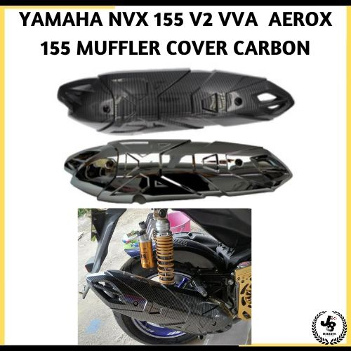 YAMAHA NVX 155 V2 VVA AEROX 155 MUFFLER COVER CARBON EKZOS COVER ...