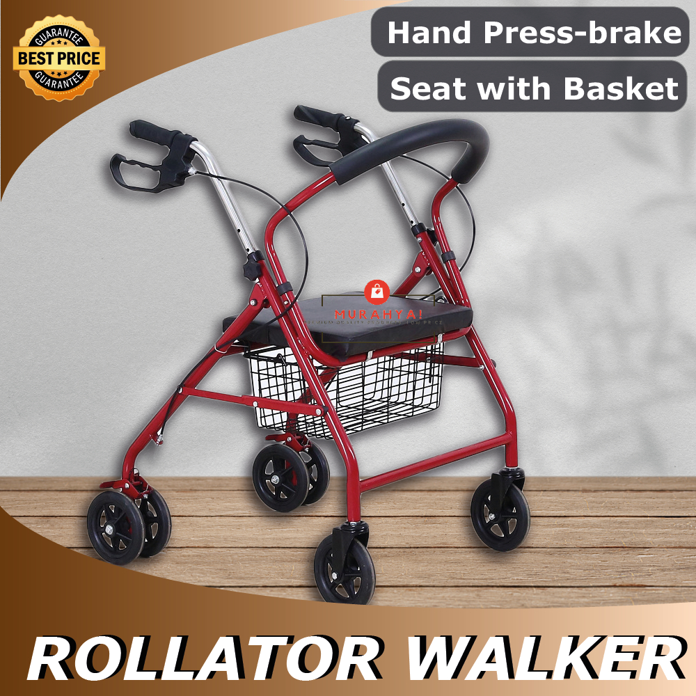 Rollator Walker Adult Wheelchair Pasar Lightweight Foldable Walking ...