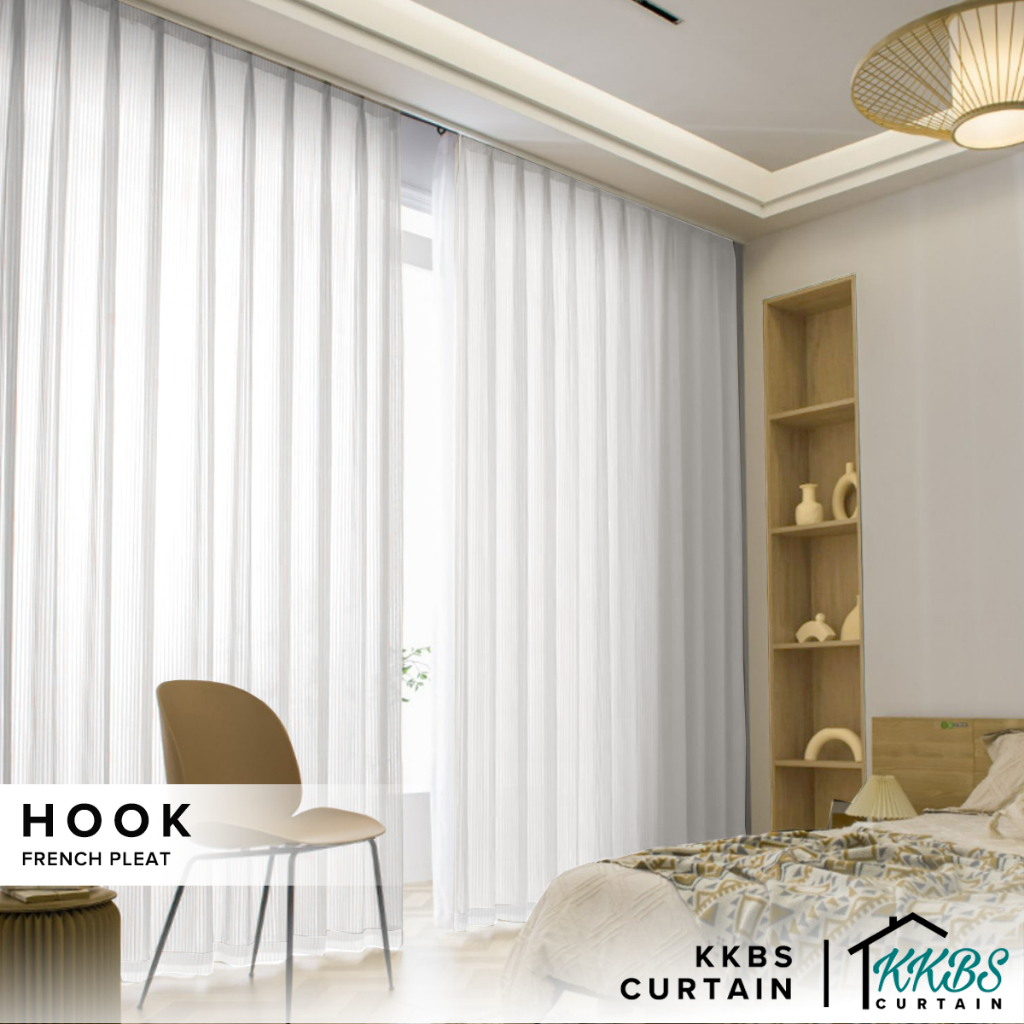 KKBS CURTAIN Vertica Langsir Sheer/Lining Siap Jahit Cangkuk & Ring ...