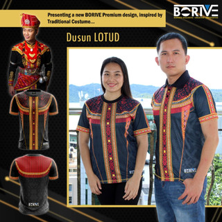 [𝐁𝐎𝐑𝐈𝐕𝐄] T-shirt KDMR Premium Edition (Dusun Lotud) Jersey Corak Etnik ...
