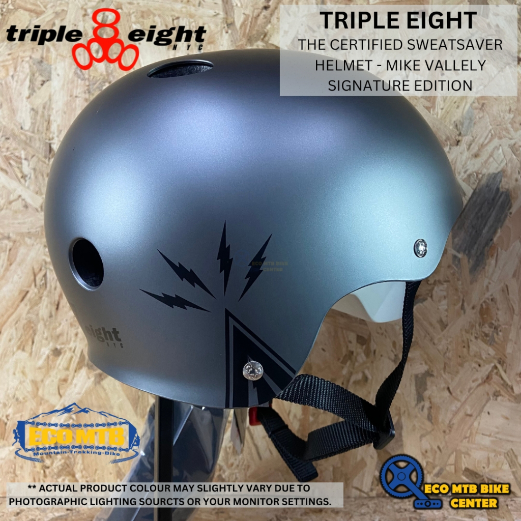 TRIPLE 8 - THE CERTIFIED SWEATSAVER HELMET - MIKE VALLELY SIGNATURE ...