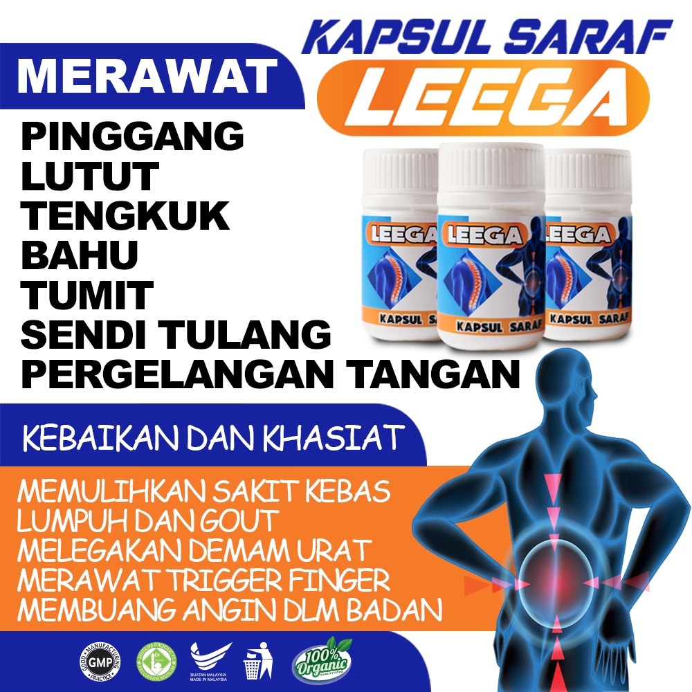 KAPSUL SARAF LEEGA MERAWAT MASALAH SENDI TULANG SLIP DISC UBATAN ...