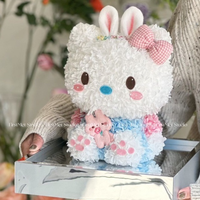 Hello Kitty Rabbit Preserved Flower | Shopee Malaysia