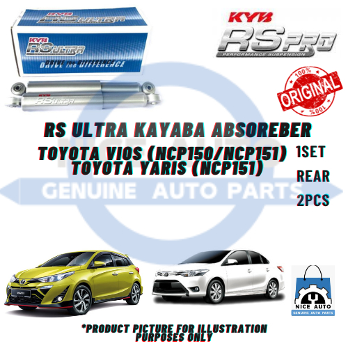 TOYOTA VIOS NCP150 NCP151 / YARIS NSP150 NSP151 (REAR) KAYABA (KYB) RS-ULTRA HEAVY DUTY & HIGH ...