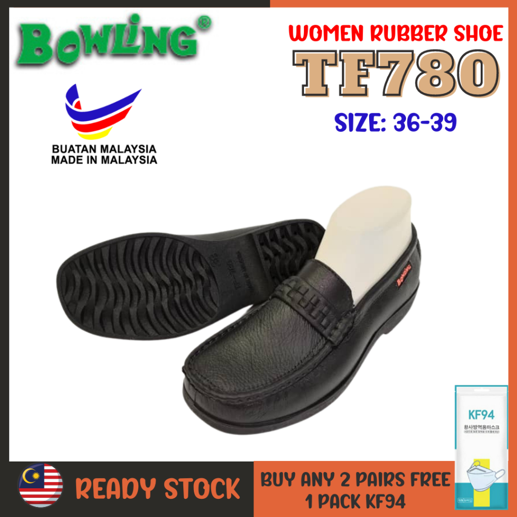 [ READY STCOK ] TF780 Bowling | Women Rubber Shoe | Black Labour Shoe ...