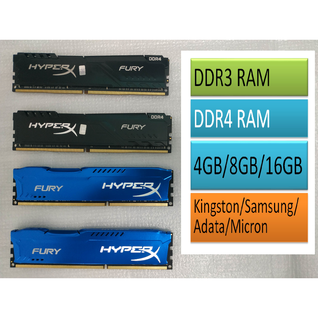 DDR3 DDR4 RAM 4GB 8GB 16GB DDR3 DDR4 Desktop Server RAM | Shopee Malaysia
