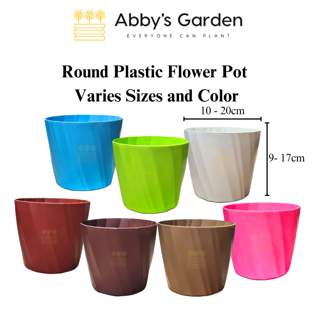 Round Plastic Flower Pot in Varies Sized and Color/ Pasu Bunga Plastik ...