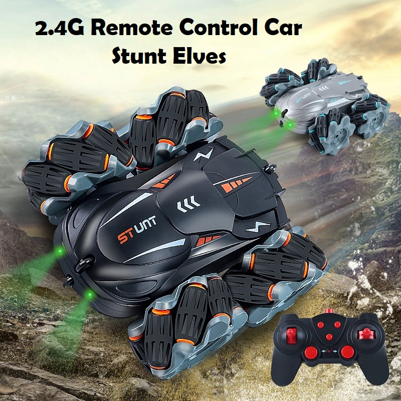 Stunt elves 2.4G Remote Control Car 360° rotation drift LED light RC ...