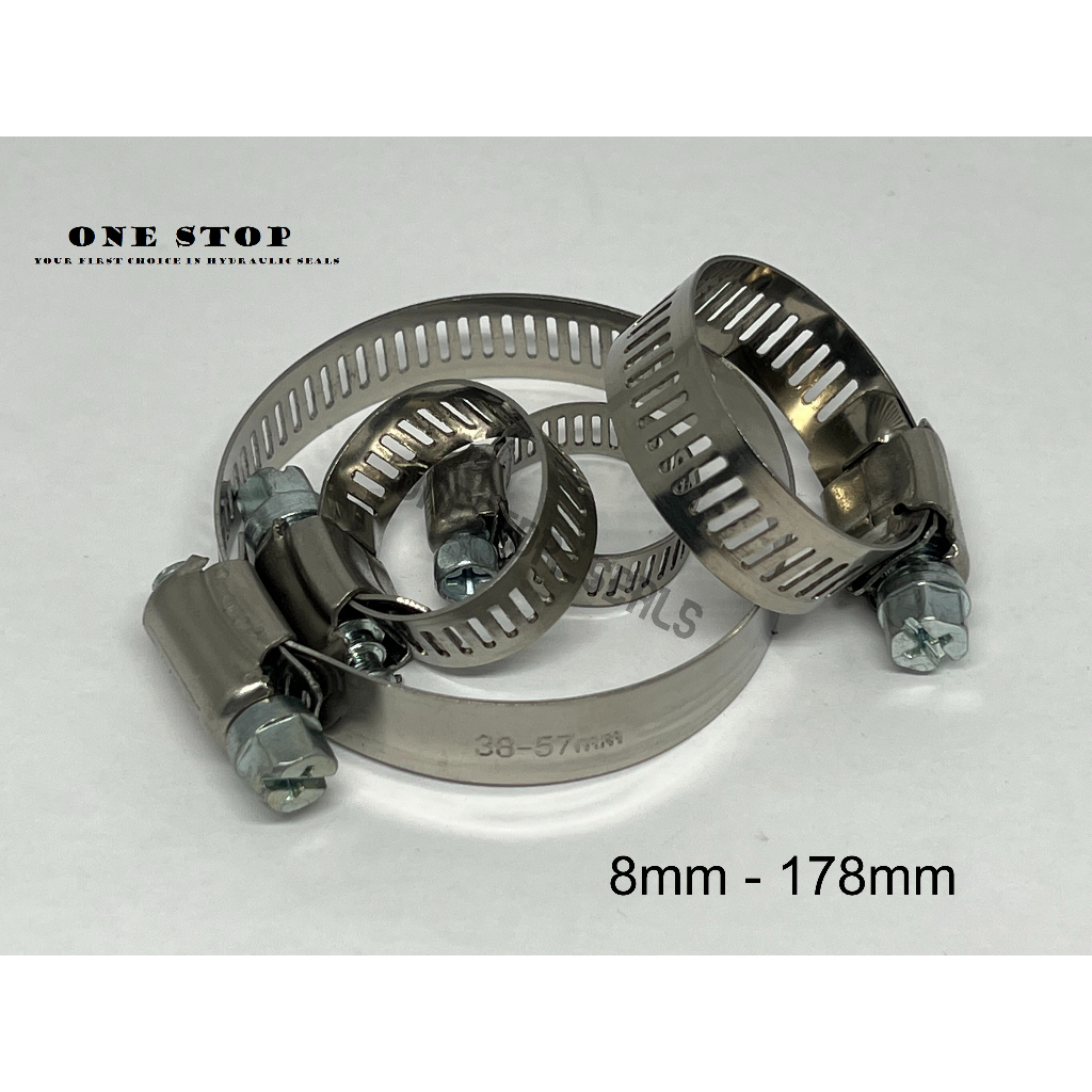 STAINLESS STEEL HOSE CLIP 8mm - 178mm | Shopee Malaysia