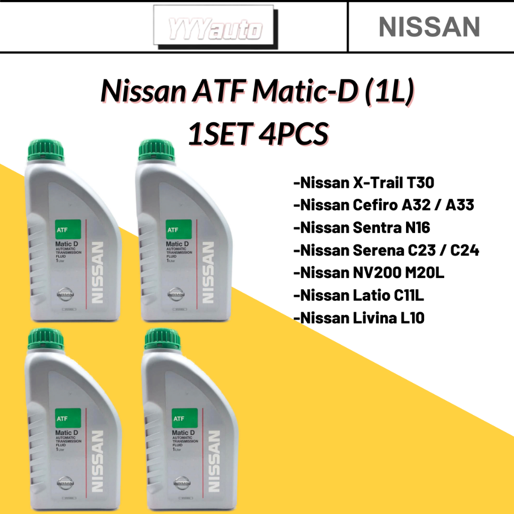 Nissan Matic D Automatic Transmission Fluid (ATF) 1 Litre (4 BOTOL SETS ...