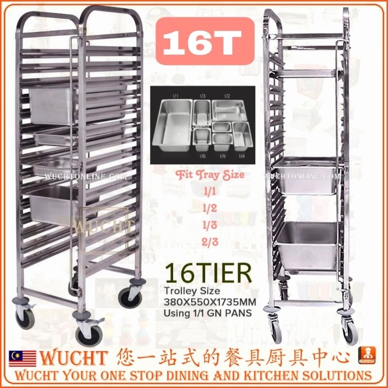 【WUCHT】DIY Heavy Duty Stainless Steel Gastronorm Trolley / GN Trolley ...