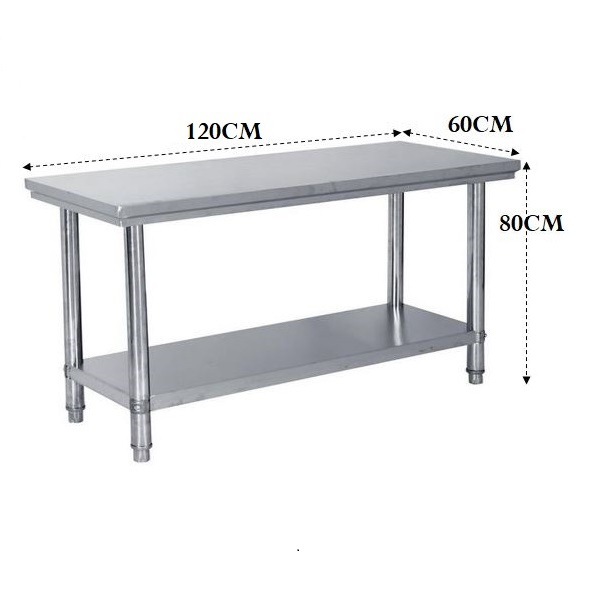 MEJA BUDGET STAINLESS STEEL 100&120CM不锈钢工作枱WORK TABLE WORK BENCH /MEJA ...