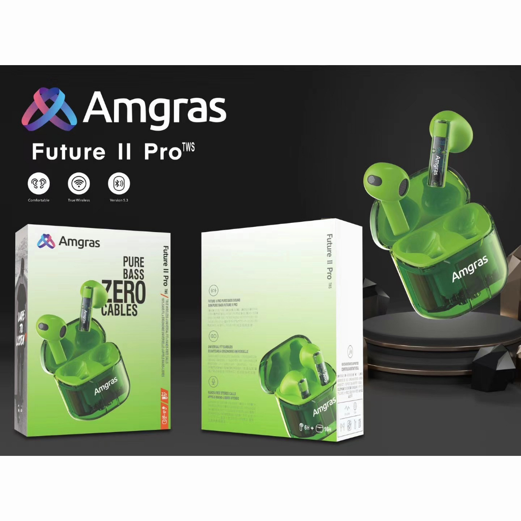Amgras Future Ⅱ Pro Transparent True Wireless Earbuds Bluetooth 5.3 ...