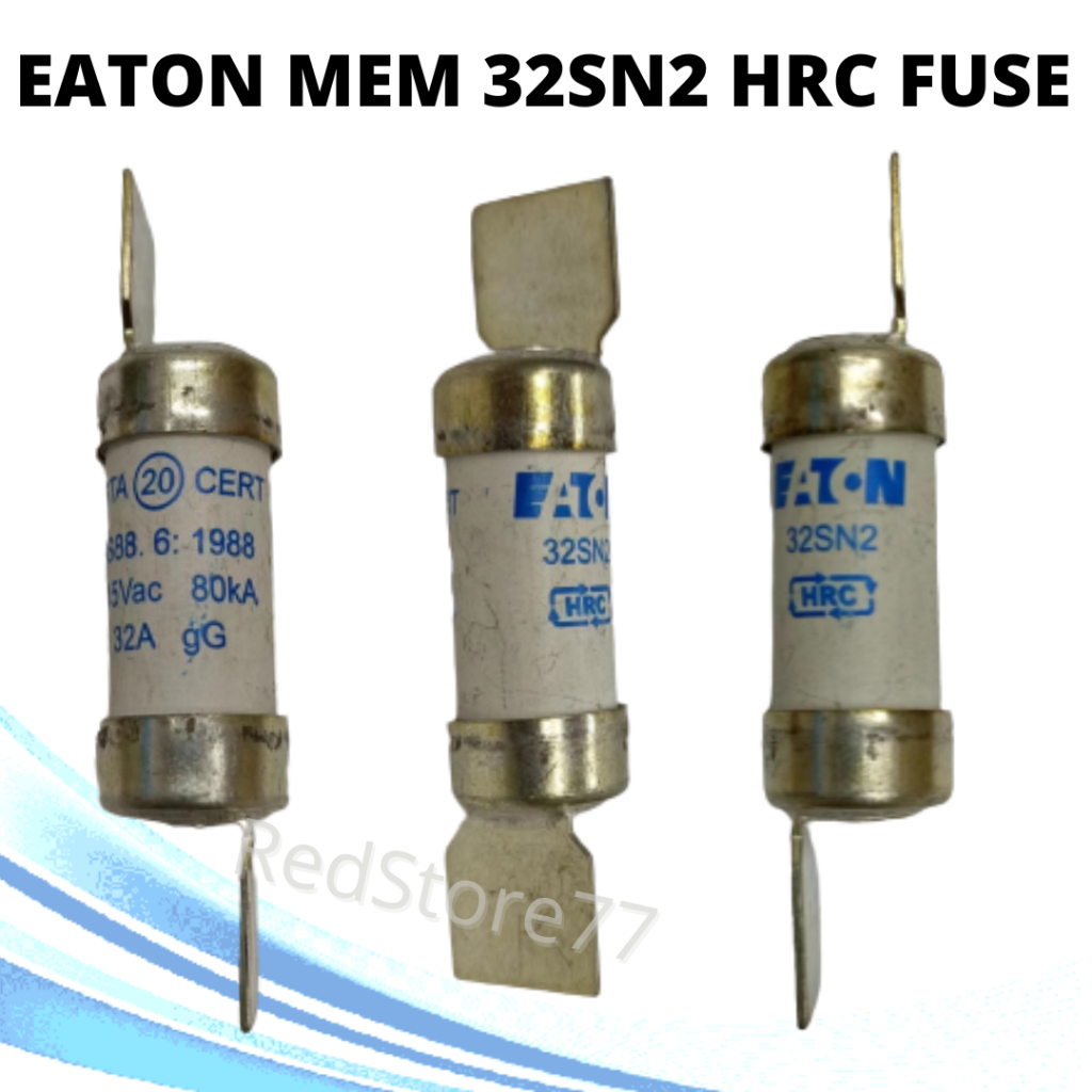 EATON MEM 32A 32SN2 HRC FUSE FOR VERTEX FUSE CARRIER USE / 2 BLADE ...