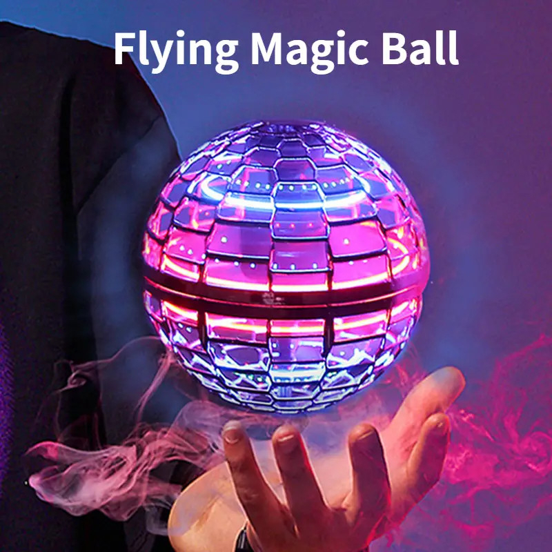 Flying Ball Spinner Magic With LED Lights Drone Hover Ball Stress ...