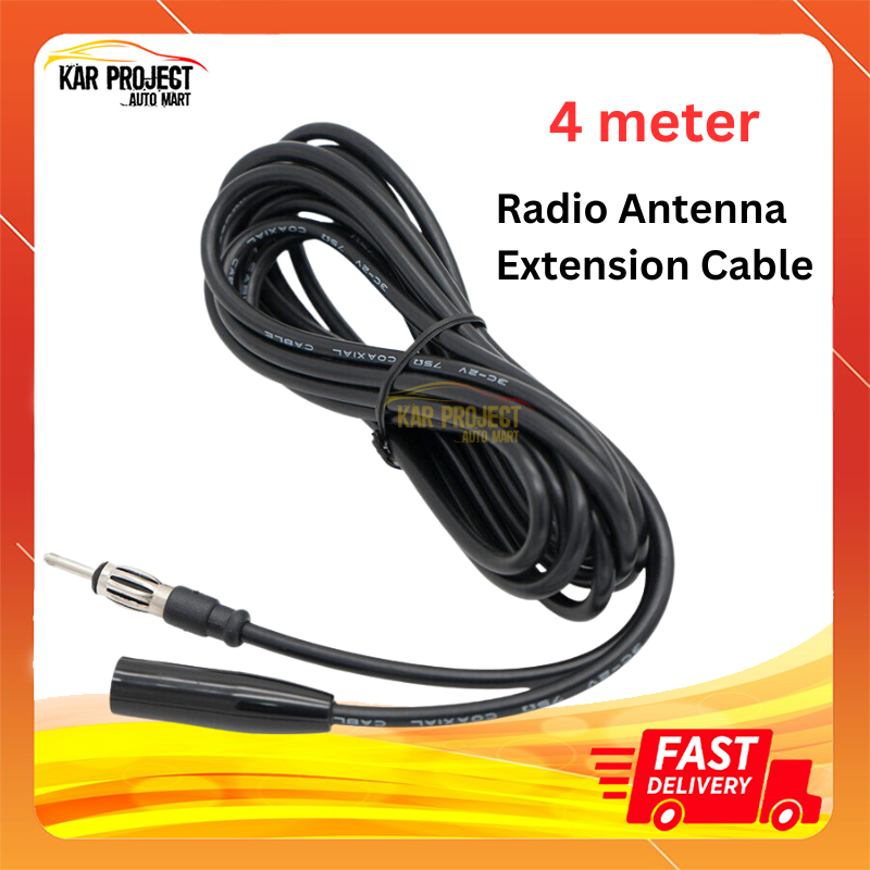 4M Car Radio Antenna / Aerial Extension Lead / Cable 4M Coaxial Kabel ...